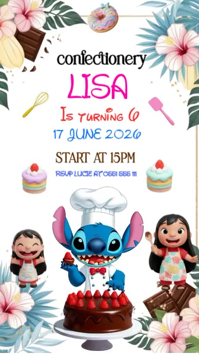 Modèle Pastry Birthday Invitation Instagram Story | PosterMyWall