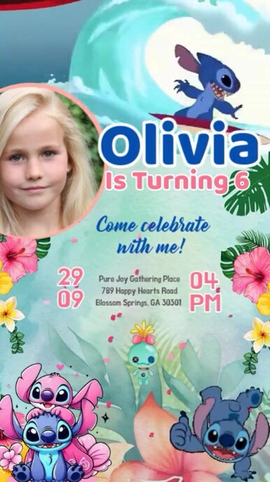 Stitch invitation Template | PosterMyWall