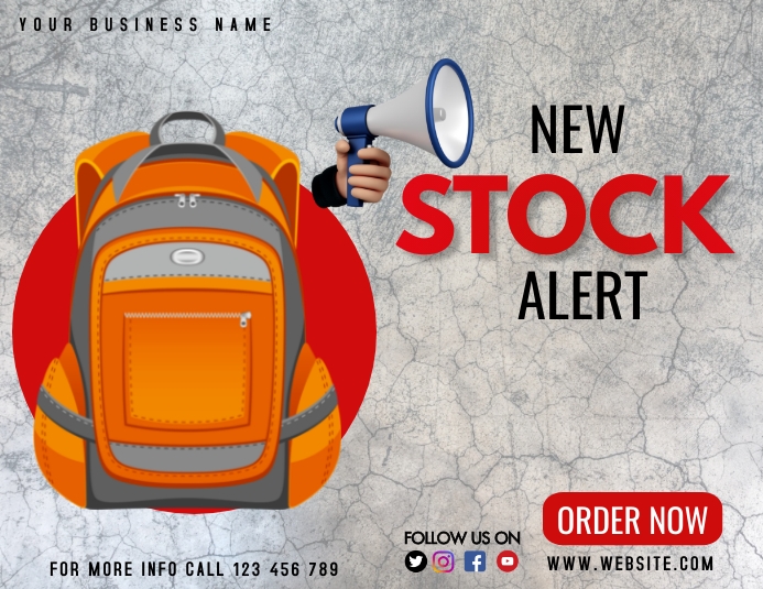 Modèle D'alerte Stock | PosterMyWall