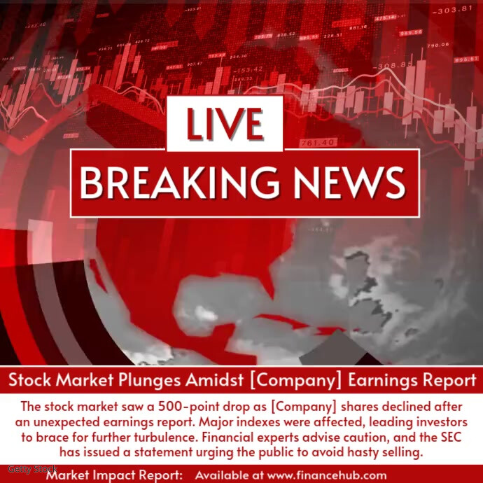 Copy of Stock market breaking news | PosterMyWall