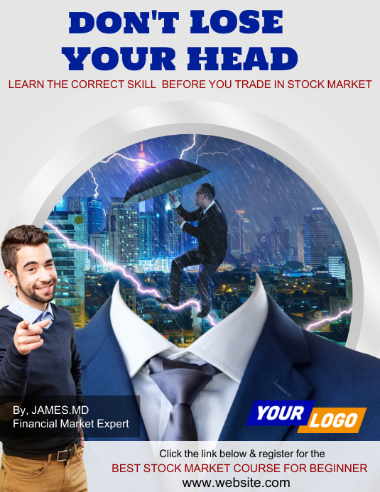 Stock market course Template | PosterMyWall