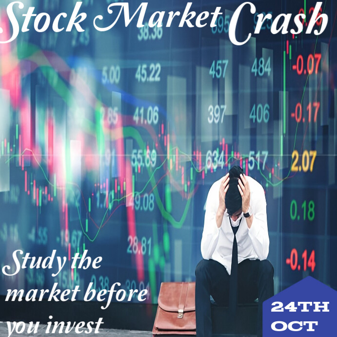 Stock market crash Template | PosterMyWall