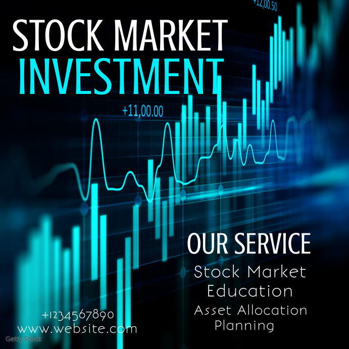 stock market investment template | PosterMyWall