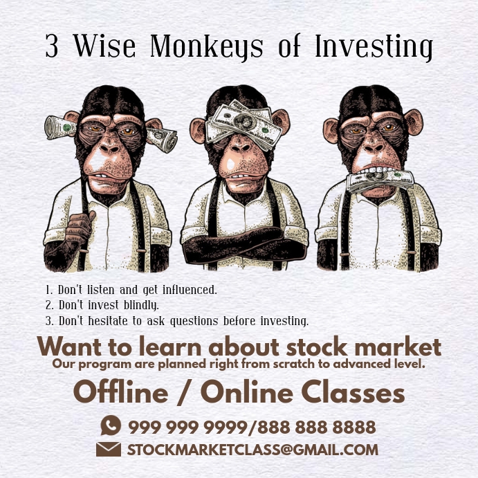 Stock Market Online Classes Template | PosterMyWall