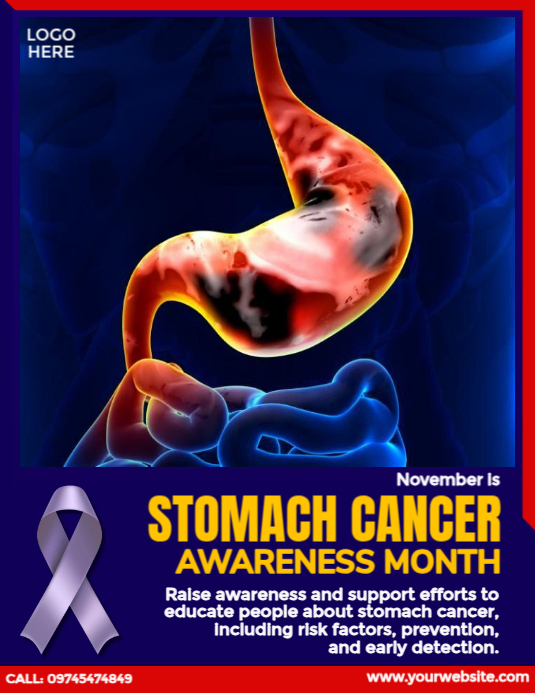 Stomach Cancer Awareness Month Flyer Template | PosterMyWall