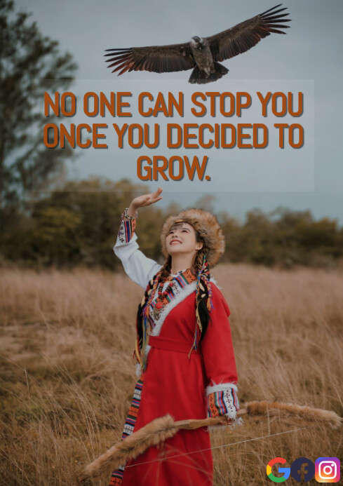 STOP AND GROW QUOTE TEMPLATE | PosterMyWall
