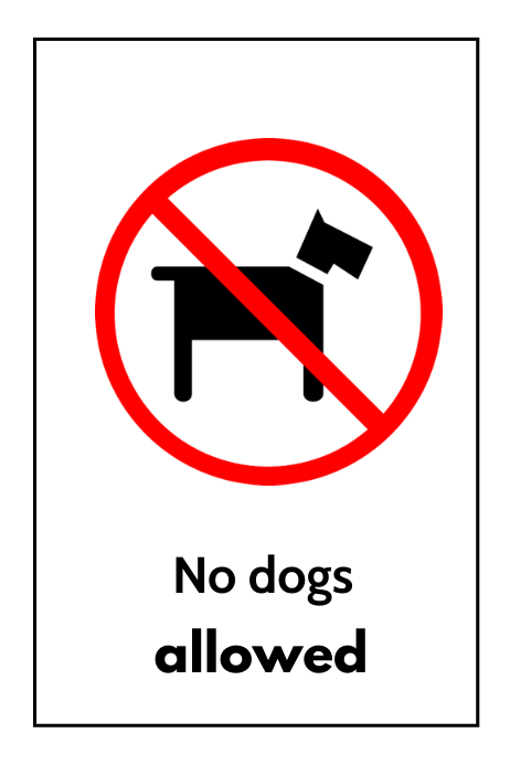 Copy of stop area dogs | PosterMyWall