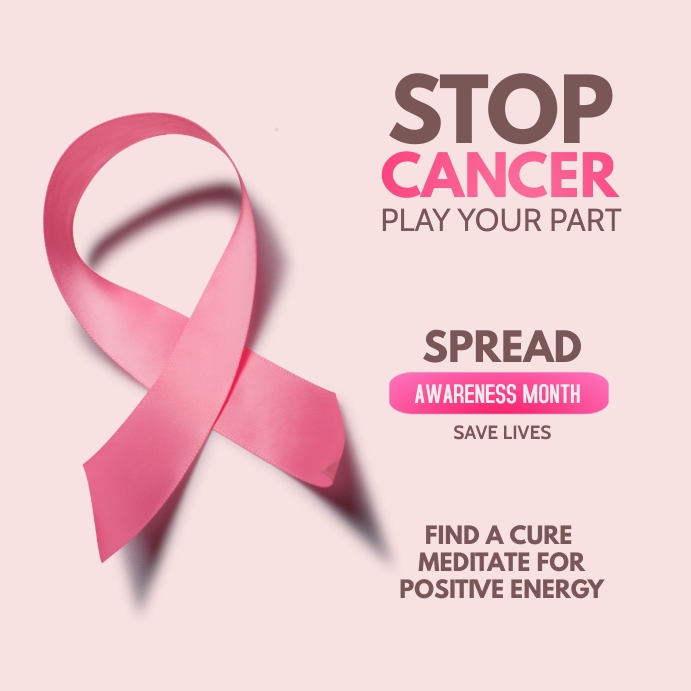 Stop Cancer Awareness month Template | PosterMyWall