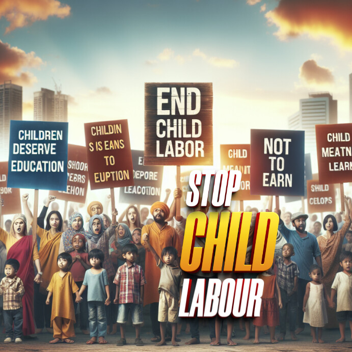 Stop Child Labor Ad Template | PosterMyWall