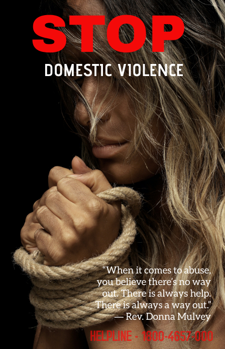 STOP DOMESTIC VIOLENCE Template | PosterMyWall