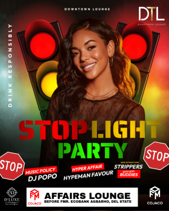 Stop Light Club Party Template | PosterMyWall