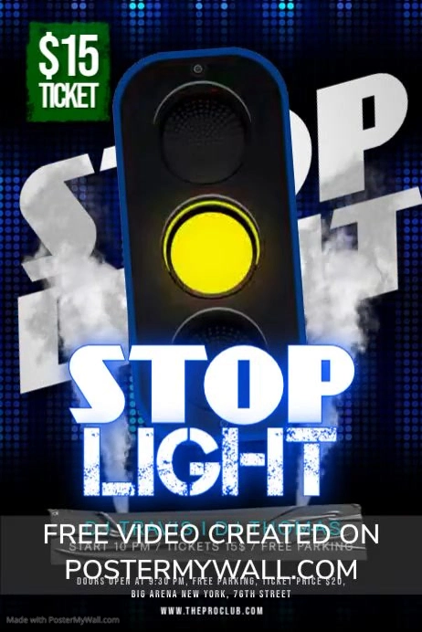 Stop Light Party Club Template | PosterMyWall