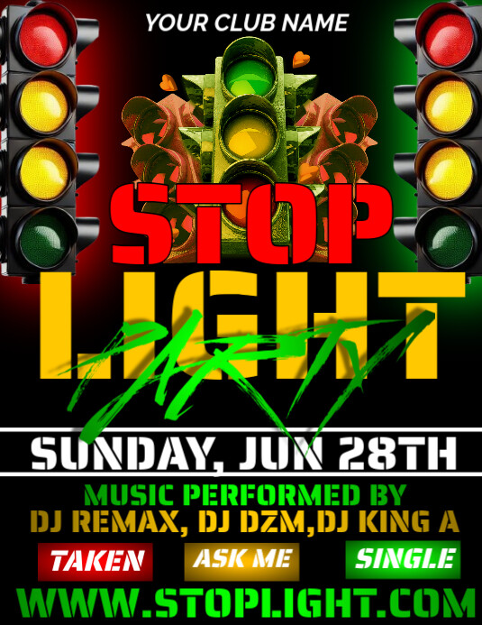 Stop Light Party Template | PosterMyWall