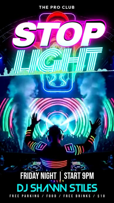 Plantilla de Stop Light Party | PosterMyWall