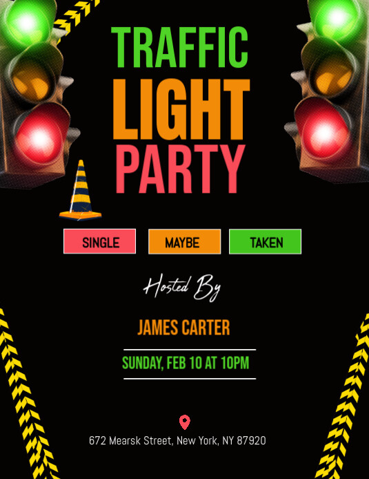 Stop Light Party Templat | PosterMyWall