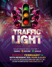 Stop Light Party Flyer Template | PosterMyWall