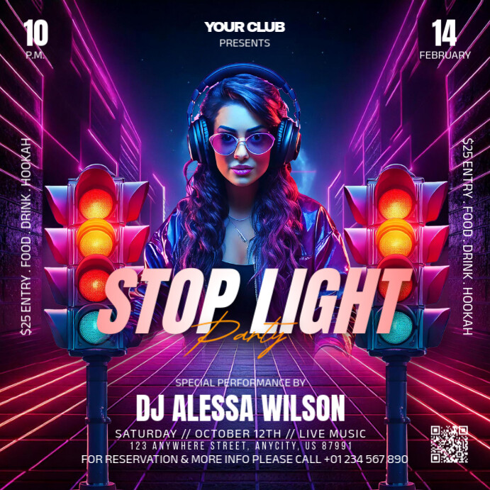 Copy of Stop Light Party Flyer | PosterMyWall