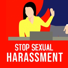 Stop Sexual Harassment Sign Board Template | PosterMyWall