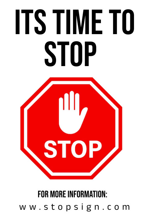 Plantilla de stop sign and Traffic Control and Road Saf | PosterMyWall