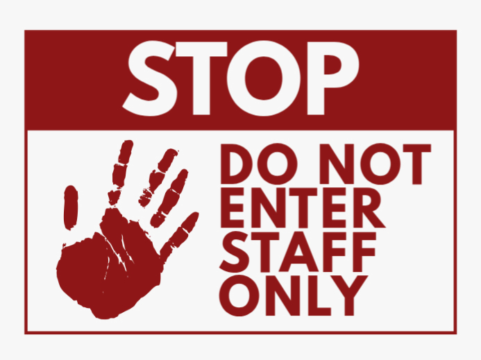 Stop Staff Only Sign Template | PosterMyWall