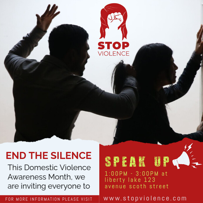 STOP VIOLENCE Template | PosterMyWall