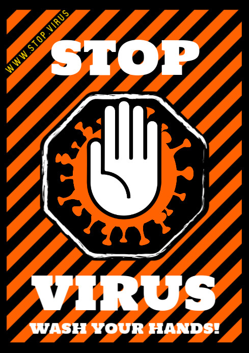 STOP VIRUS POSTER Template | PosterMyWall