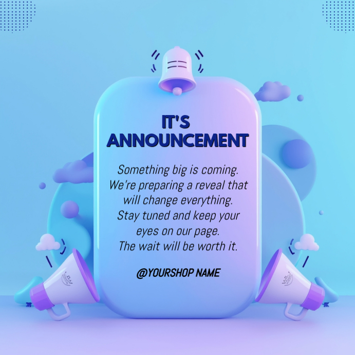Modèle Store Announcement Square (1:1) | PosterMyWall