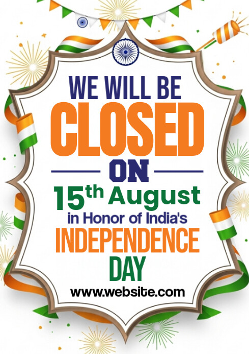 Store Closed Notice A4 Template | PosterMyWall