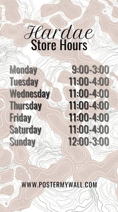 Store Hours of Work Instagram Post Video Template | PosterMyWall