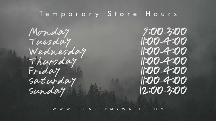 Plantilla de Horario de La Tienda Horario Comercial | PosterMyWall