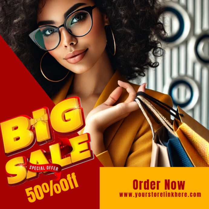 Store Sale Instagram post, 50% off Sale ad templates | PosterMyWall