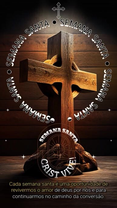 Plantilla de stories holy week Jesus Christ he lives | PosterMyWall