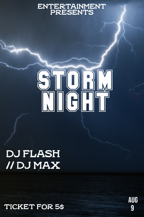 Storm night Template | PosterMyWall