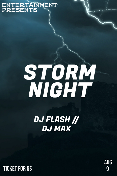Storm night Template | PosterMyWall