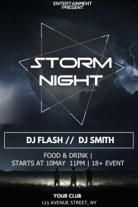 Storm night flyer template | PosterMyWall