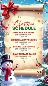 Christmas Week Event Schedule Template | PosterMyWall