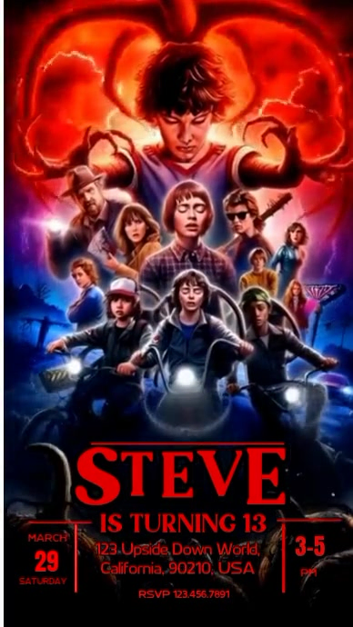 Stranger Things BIRTHDAY Template | PosterMyWall