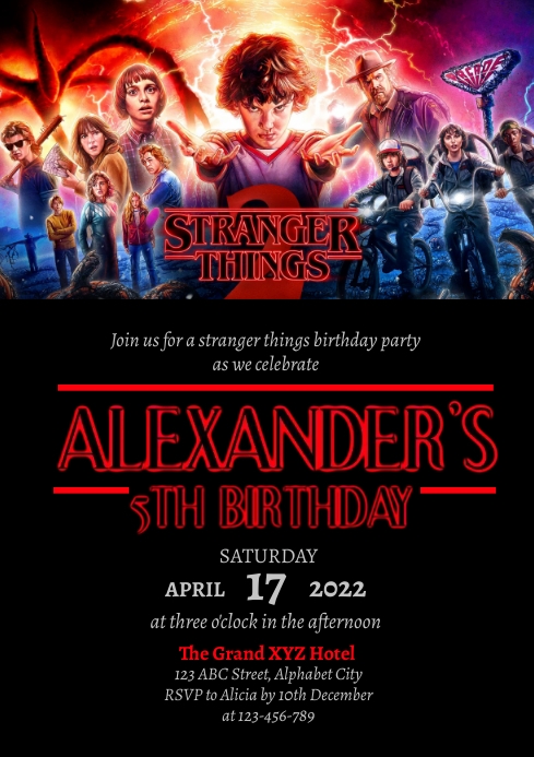 Copia de Stranger Things Birthday Invitation | PosterMyWall