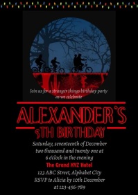 Stranger Things Birthday Invitation Template | PosterMyWall