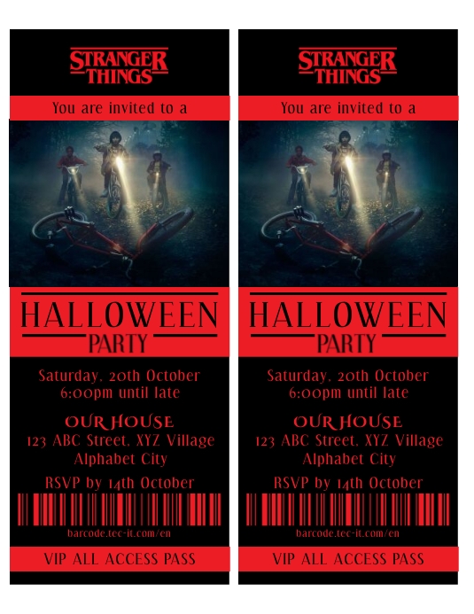 Stranger Things Halloween Invitation Template | PosterMyWall