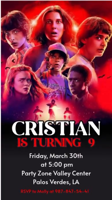 Stranger things invitation template, editable | PosterMyWall