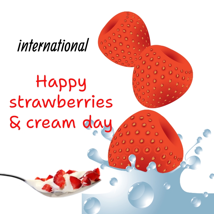 Strawberries day Template | PosterMyWall
