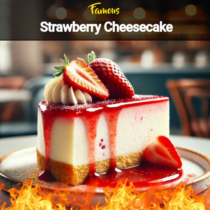 Copy of Strawberry cheesecake Instagram post | PosterMyWall