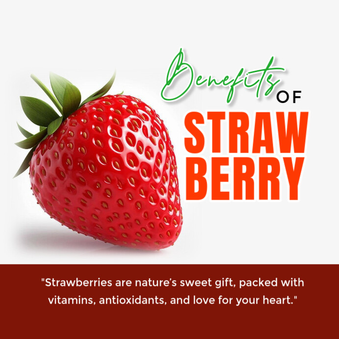 STRAWBERRY Template | PosterMyWall