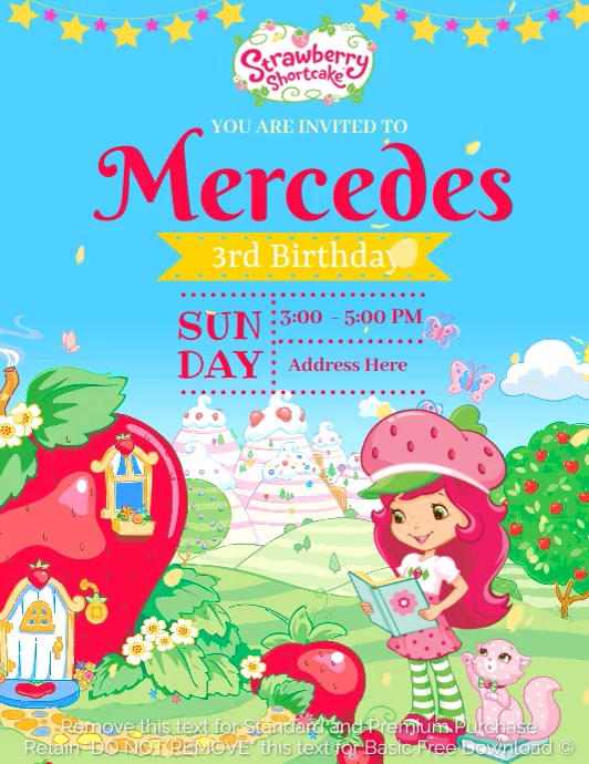 Strawberry Shortcake Template | PosterMyWall