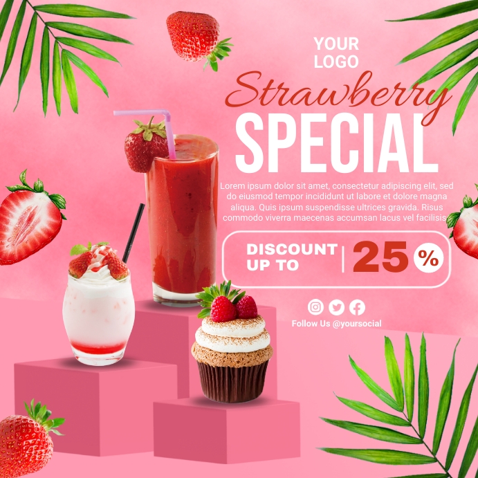 Strawberry Special Template | PosterMyWall