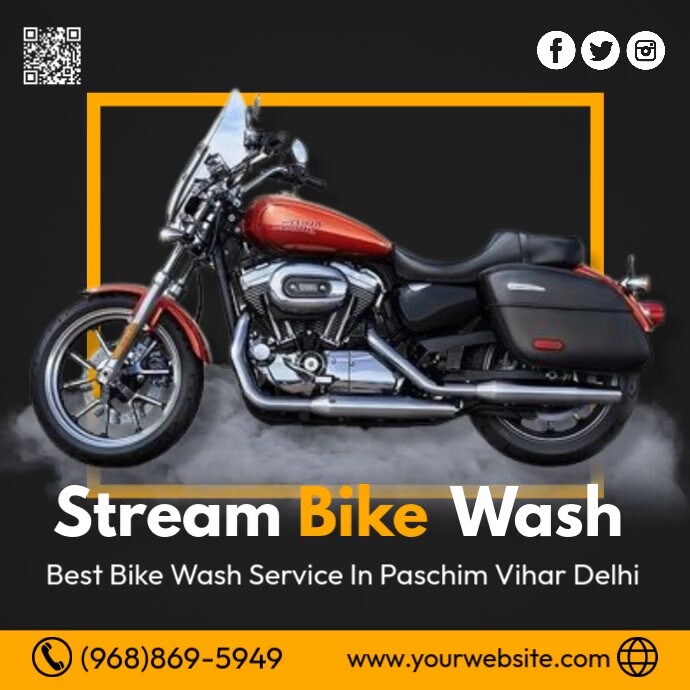 Copy of Stream Bike Wash | PosterMyWall