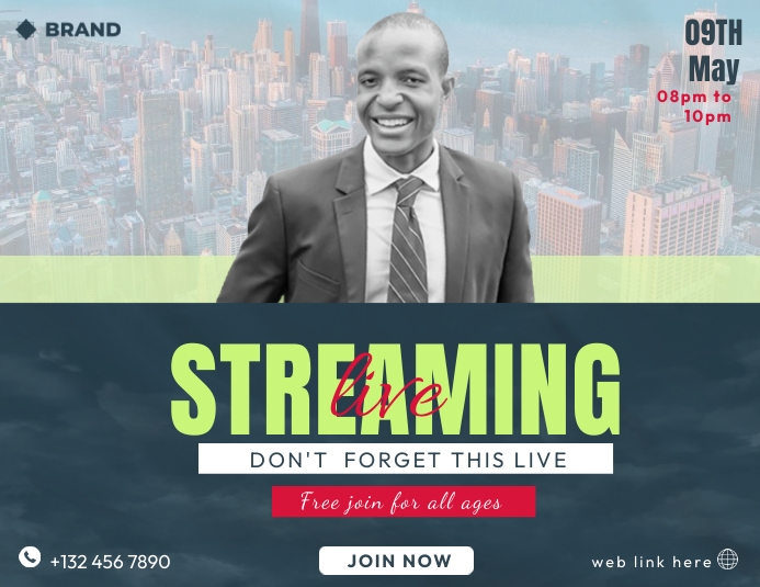 Streaming Template | PosterMyWall