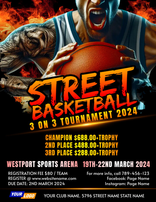 3 On 3 Basketball Flyer Template 703+ Free Templates For '3on3