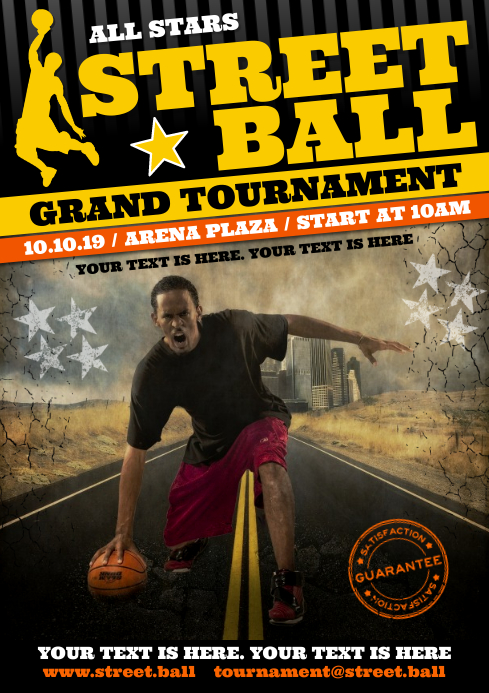 Plantilla de STREET BASKETBALL POSTER | PosterMyWall